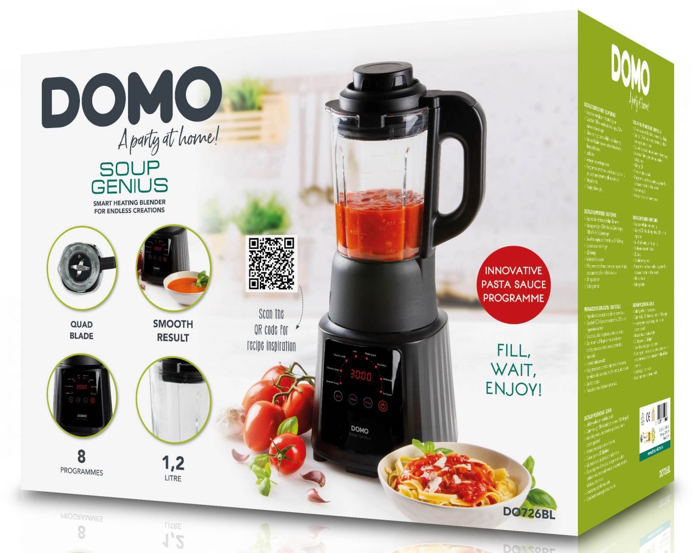 Blender chauffant DOMO DO726BL - Villatech